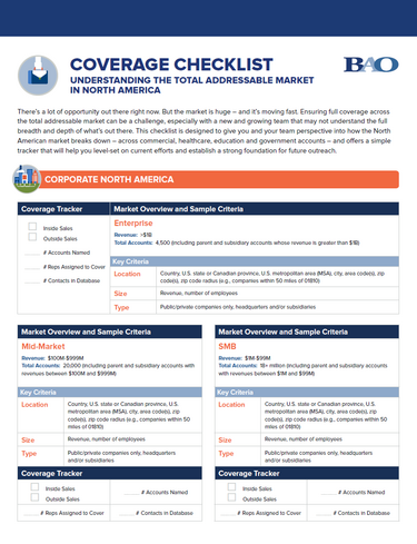 Coverage Checklist for Appointment Setting | BAO (By Appointment Only)