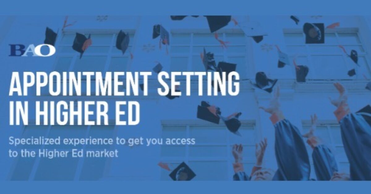 Appointment Setting in Higher Education | BAO (By Appointment Only)